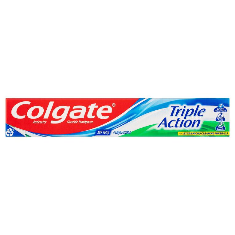 Colgate Triple Action Toothpaste 160g | The Warehouse