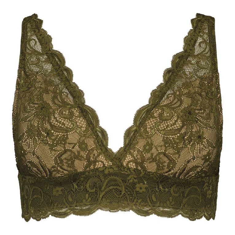 H&H Women's Florence Wirefree Soft Cup Bra Green Dark | The Warehouse