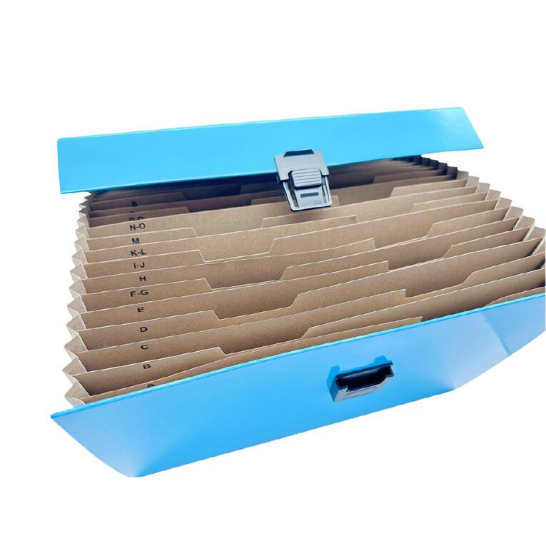 WS Concertina File 19 Pocket Blue Blue | The Warehouse