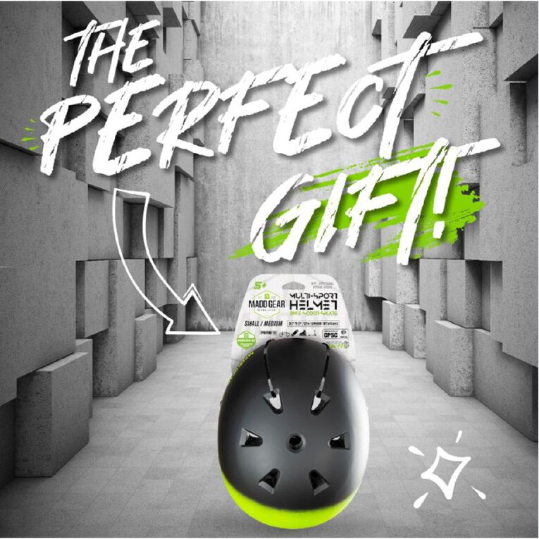 MADD Dial Fit System Helmet Size 56-59cm Green/Black | The Warehouse