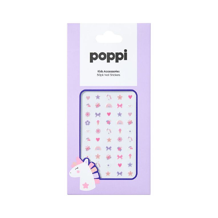 Poppi Kids Nail Stickers Unicorn | The Warehouse
