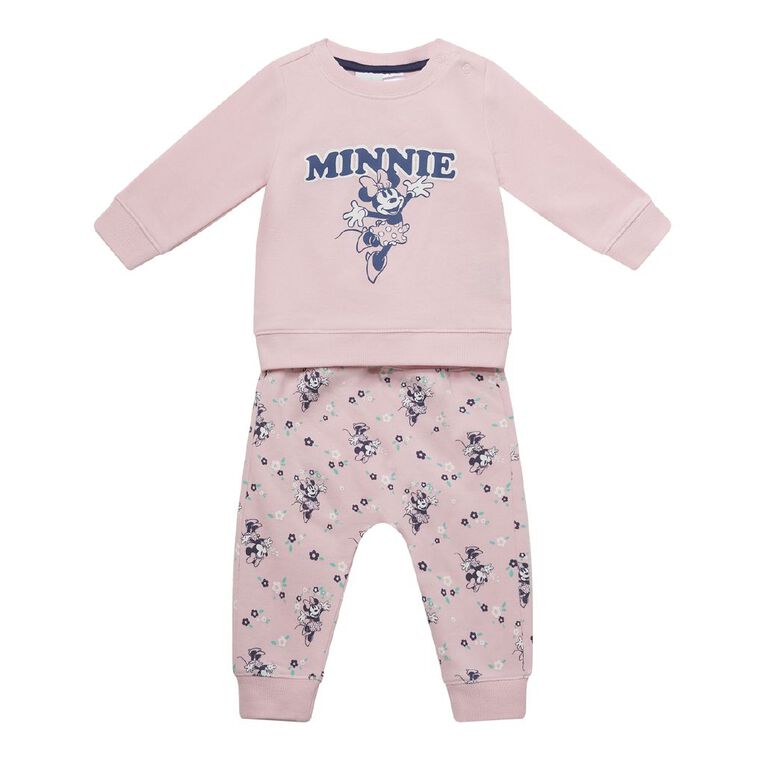 Minnie Mouse Toddler Tracksuit Set Pink Light | The Warehouse