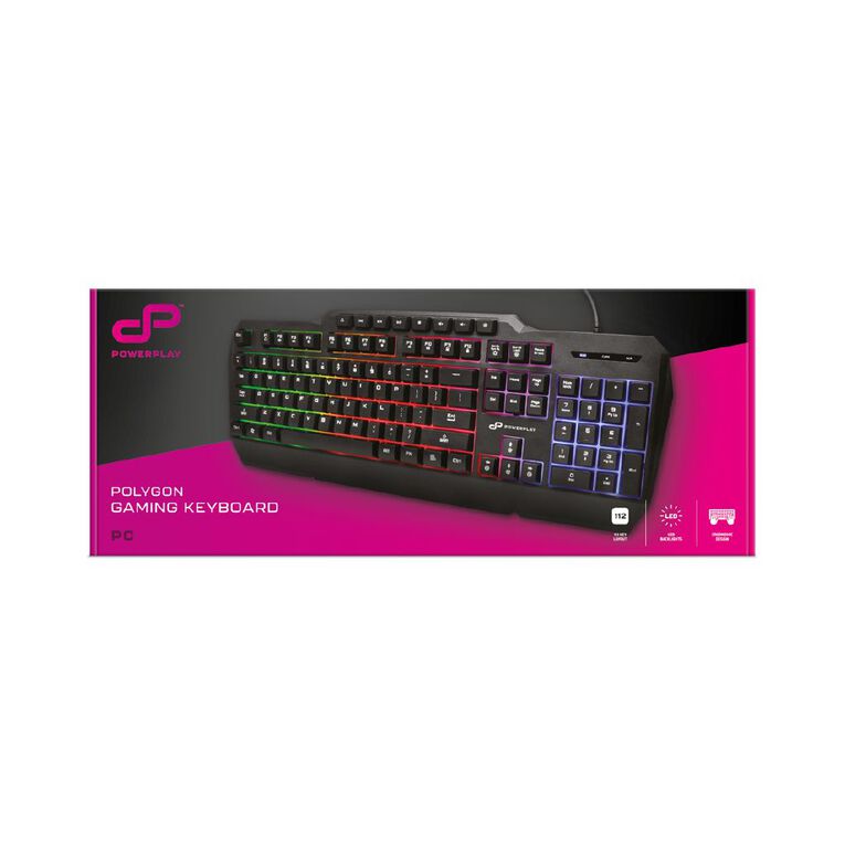 PowerPlay E-Blue Polygon Gaming Keyboard Black | The Warehouse