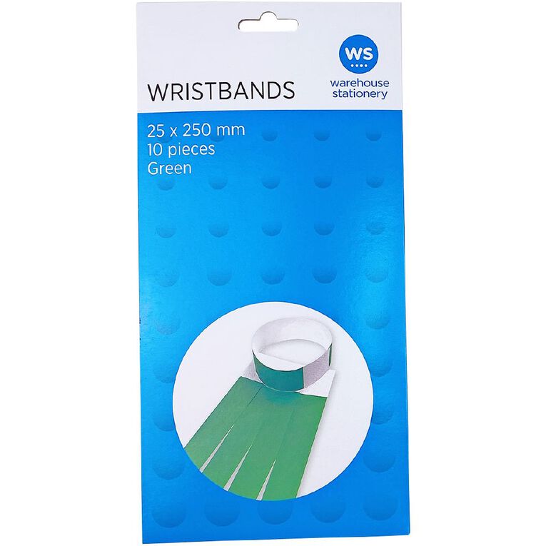 WS Wristbands Green 10 Pieces Green Mid Green Mid | The Warehouse