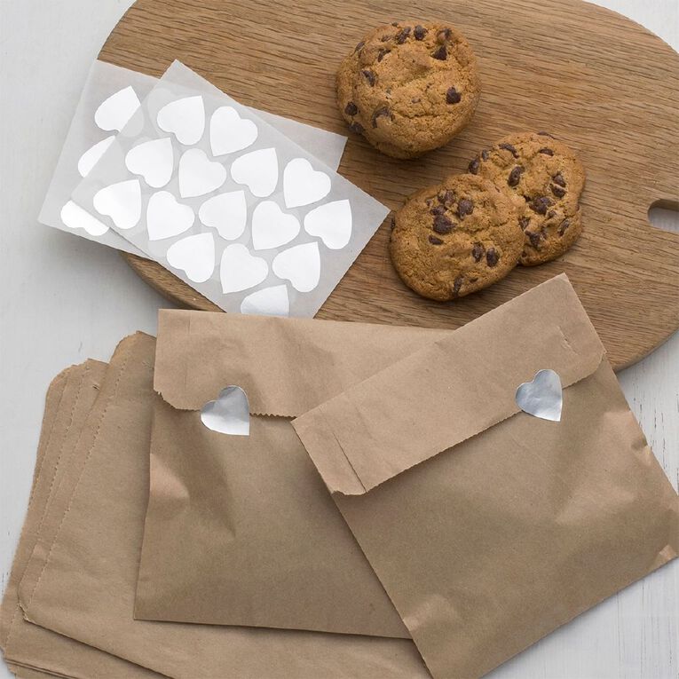 Avery Heart Stickers 15mm Diameter Silver | The Warehouse