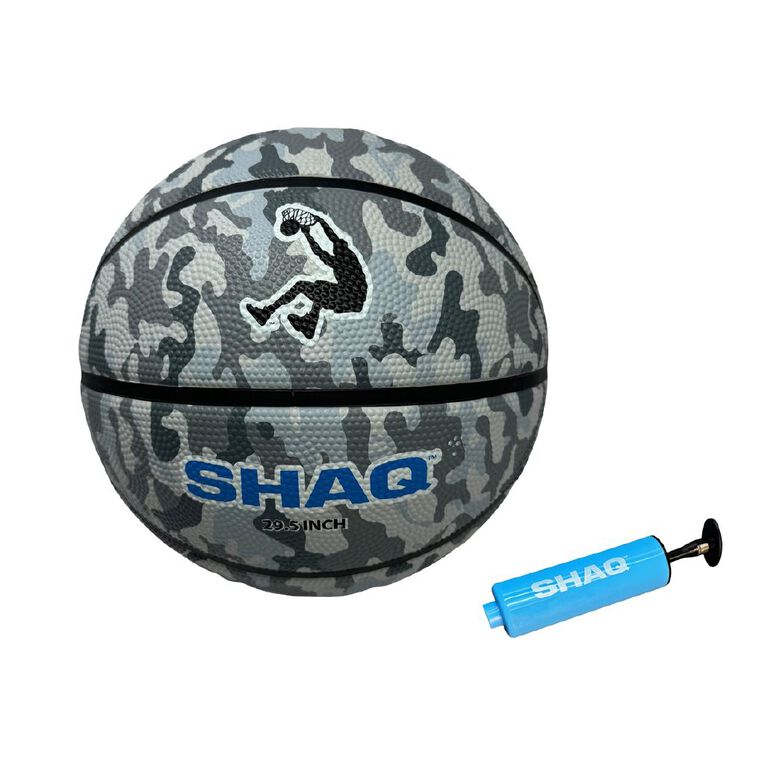 Shaq Composite Basketball with Pump 29.5 Inches Size 7 Camo | The Warehouse