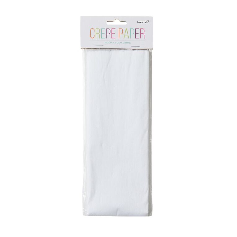 Hoorah Crepe Paper White White White | The Warehouse