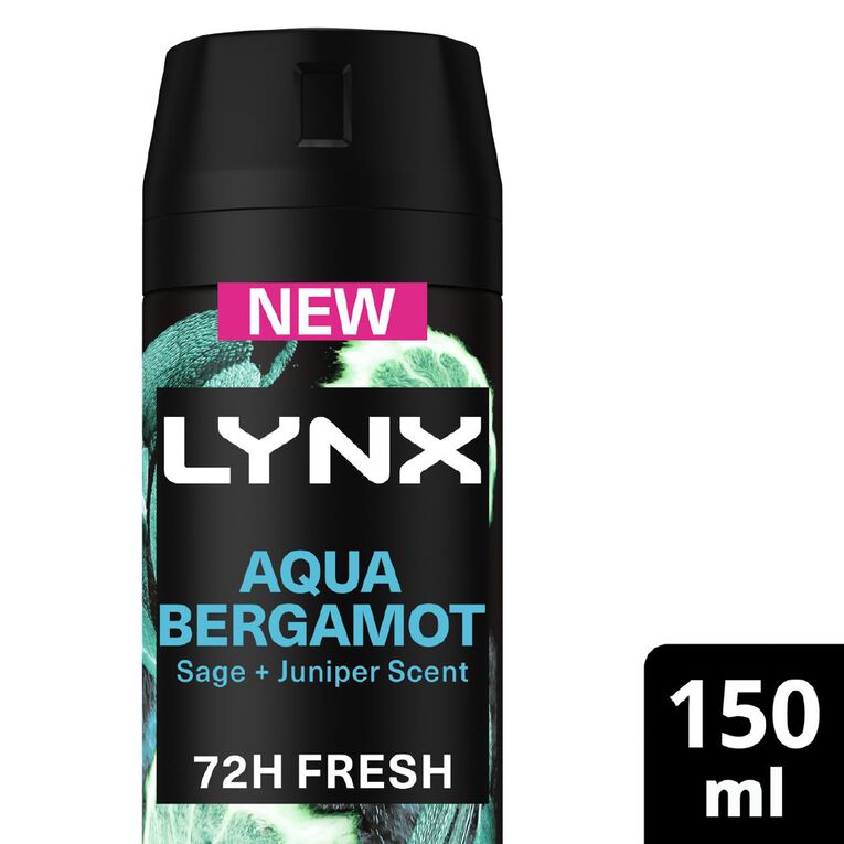 Lynx Deodorant Fine Fragrance Aqua Bergamot 150ml | The Warehouse
