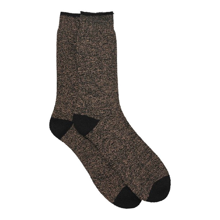 H&H Men's Home Thermal Socks 2 Packs Tan | The Warehouse