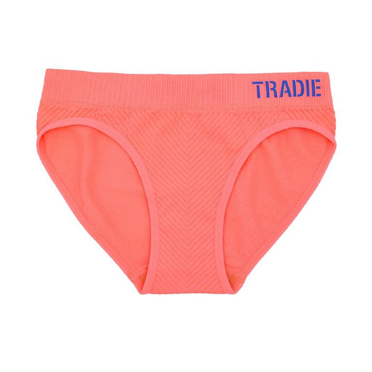 Tradie Girls' Seamfree Bikini 2 Pack Blue/Pink | The Warehouse