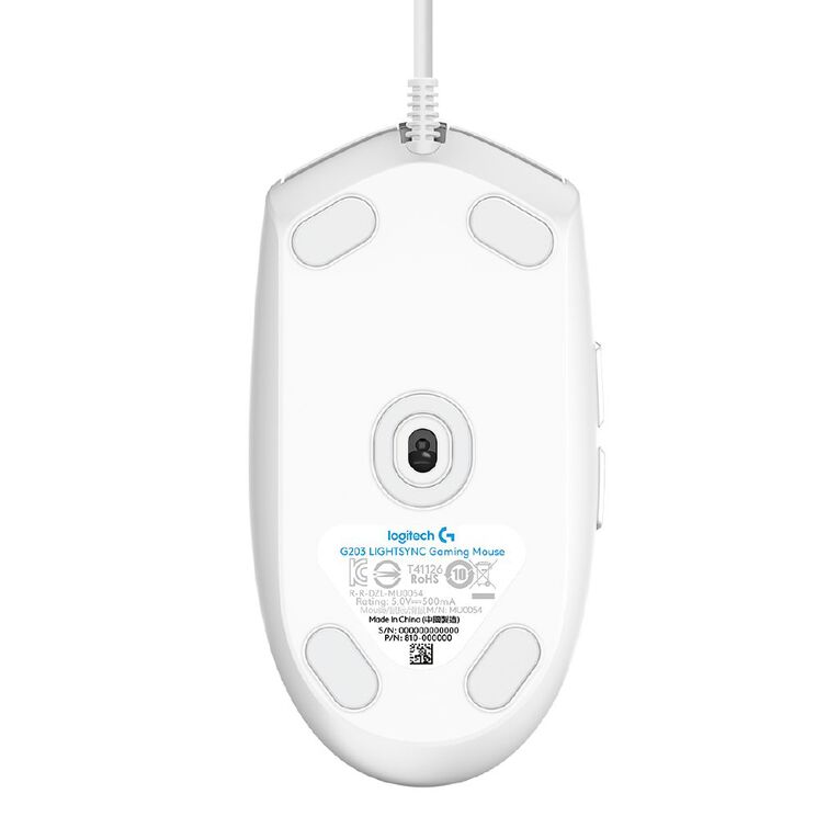 Logitech G203 Lightsync Gaming Mouse White White | The Warehouse