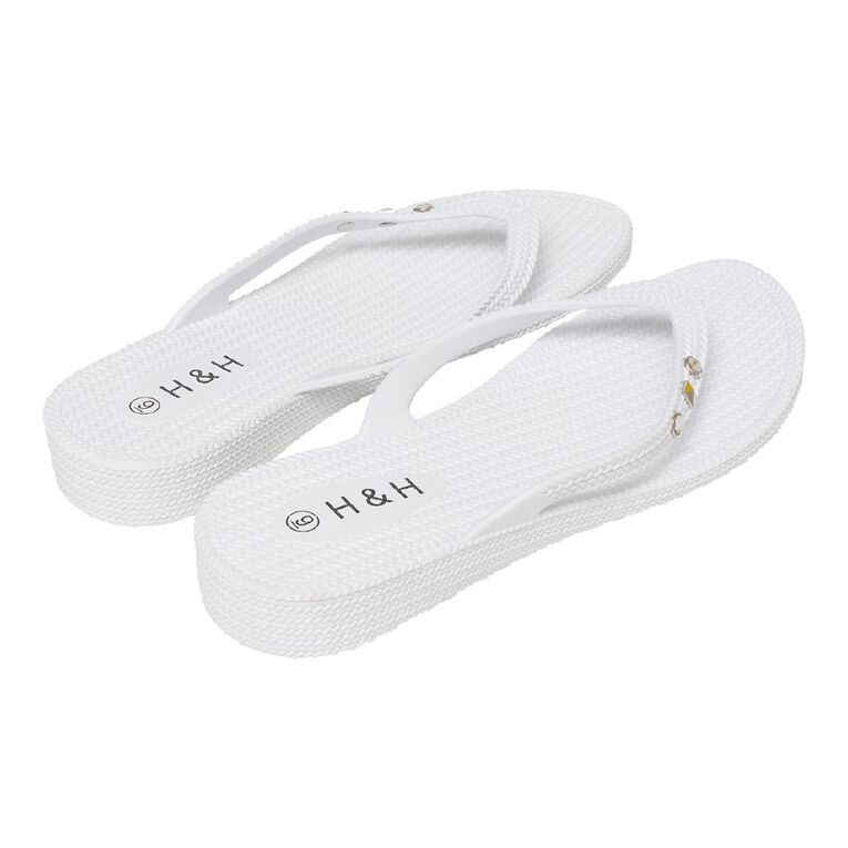 H&H Women's Piha Jandals White | The Warehouse