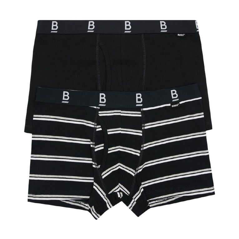 B FOR BONDS Men's Trunks 2 Pack Black | The Warehouse