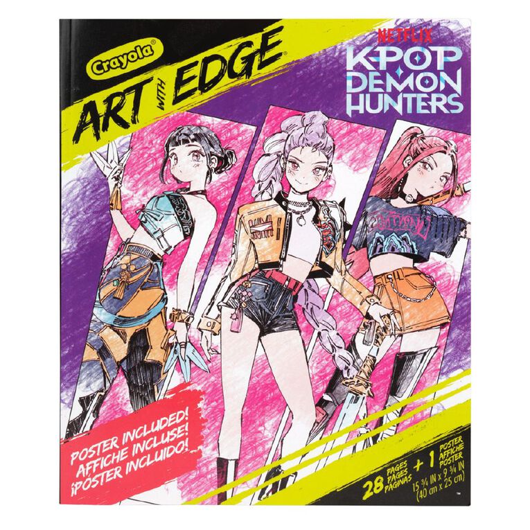 Crayola K-Pop Demon Hunters Art with Edge Colouring Book | The Warehouse