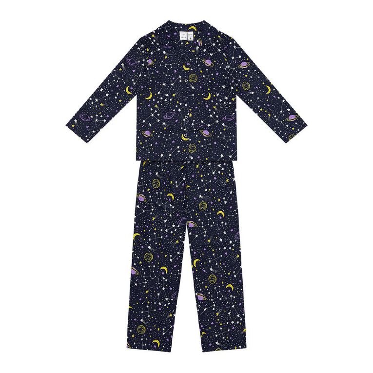 H&H Girls' Packed FLannel Pyjamas Set Blue Dark | The Warehouse