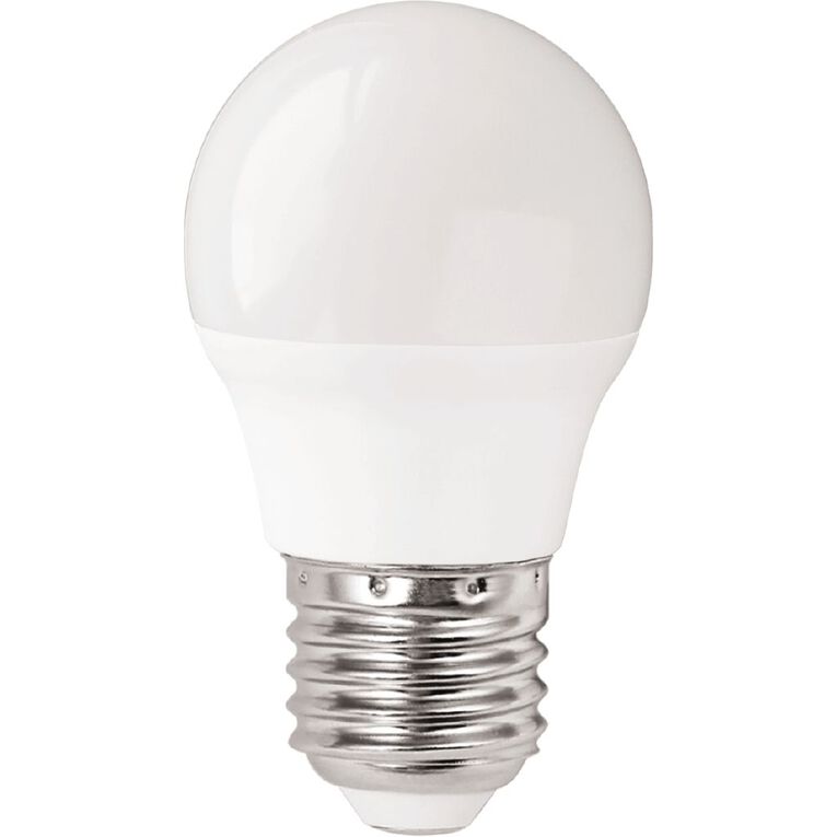 Edapt LED E27 Fancy Round Light Bulb 5.5W Warm White 2 Pack White | The ...