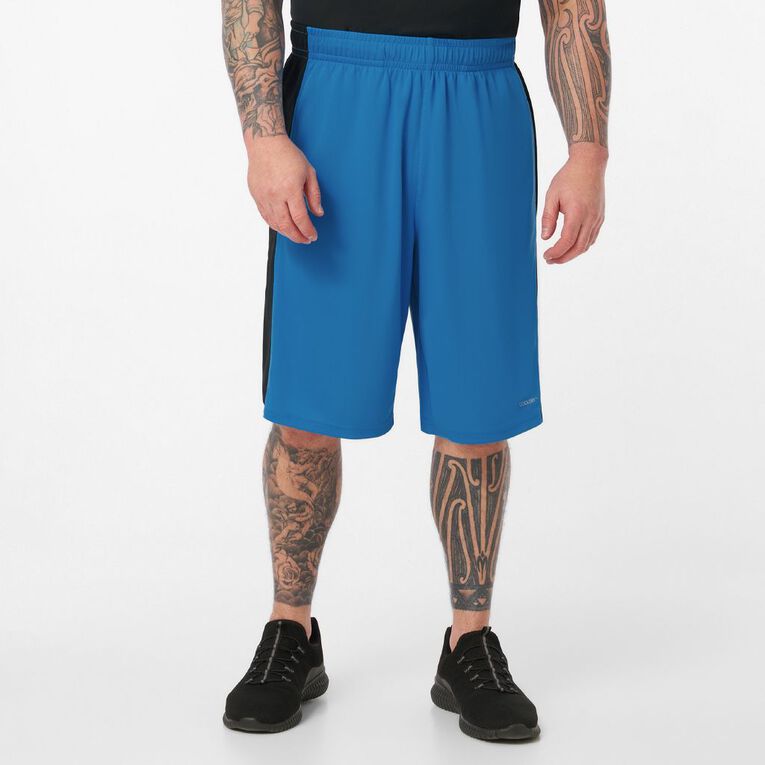 Active Intent Men's Panel Basketball Shorts Blue Mid | The Warehouse