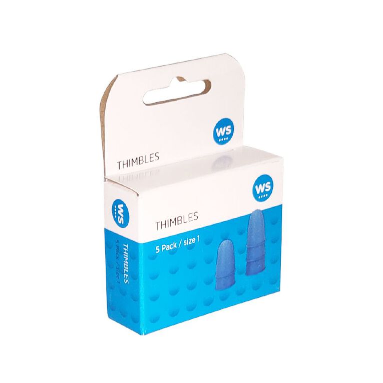 WS Thimbles Size 1 Each 5 Pack Blue Mid Blue Mid | The Warehouse