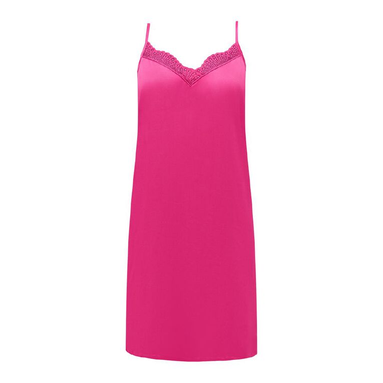 H&H Women's Satin Nightie Pink Dark | The Warehouse