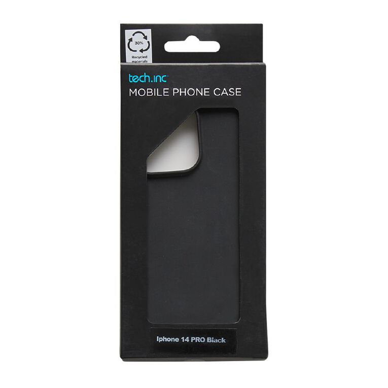 Tech.Inc iPhone 14 Pro TPU Phone Case Black Black | The Warehouse