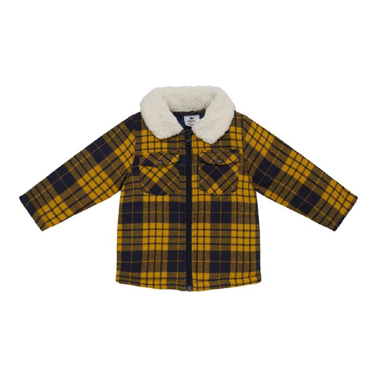 Young Original Toddler Sherpa Shacket Yellow Dark | The Warehouse