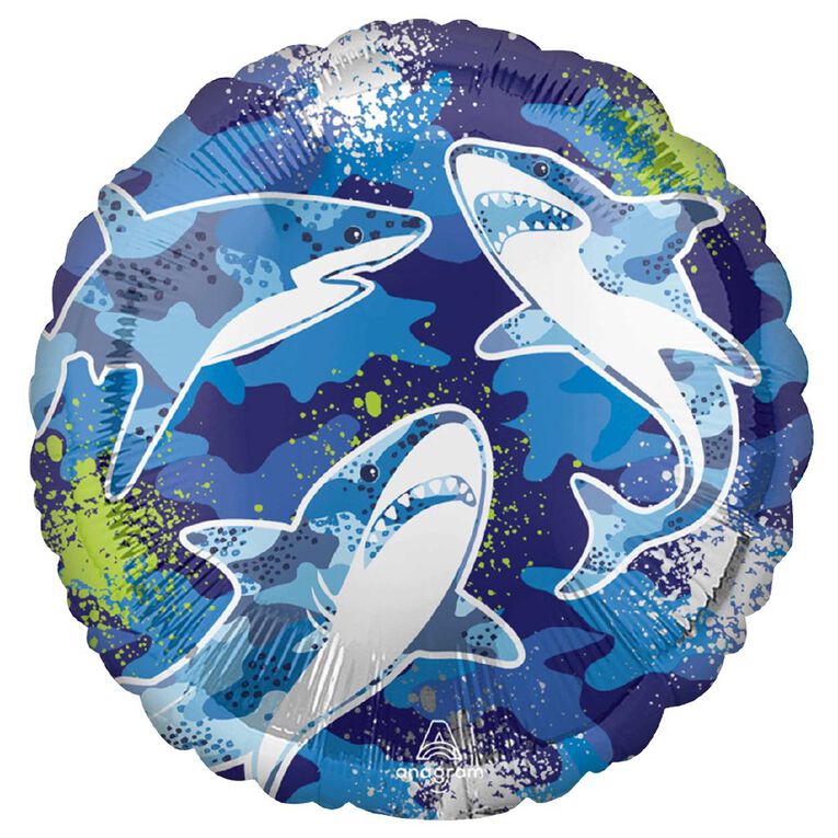 Amscan 45cm Standard Sharks Foil Balloon | The Warehouse