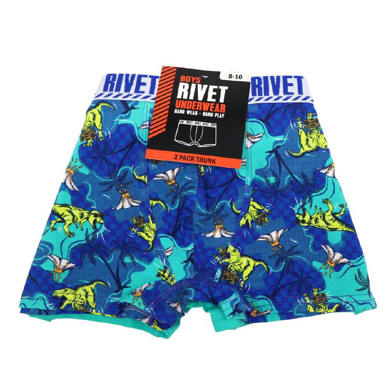 Rivet Boys' Trunks 2 Pack Teal/Navy | The Warehouse