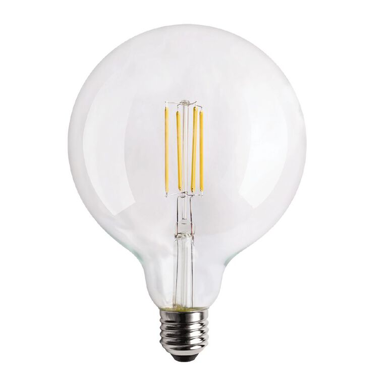 Edapt LED E27 Filament Round Light Bulb G125 6.5W Warm White White ...