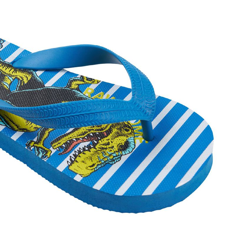 Young Original Senior Kids' Recycled Printed Jandals Blue Dark | The ...
