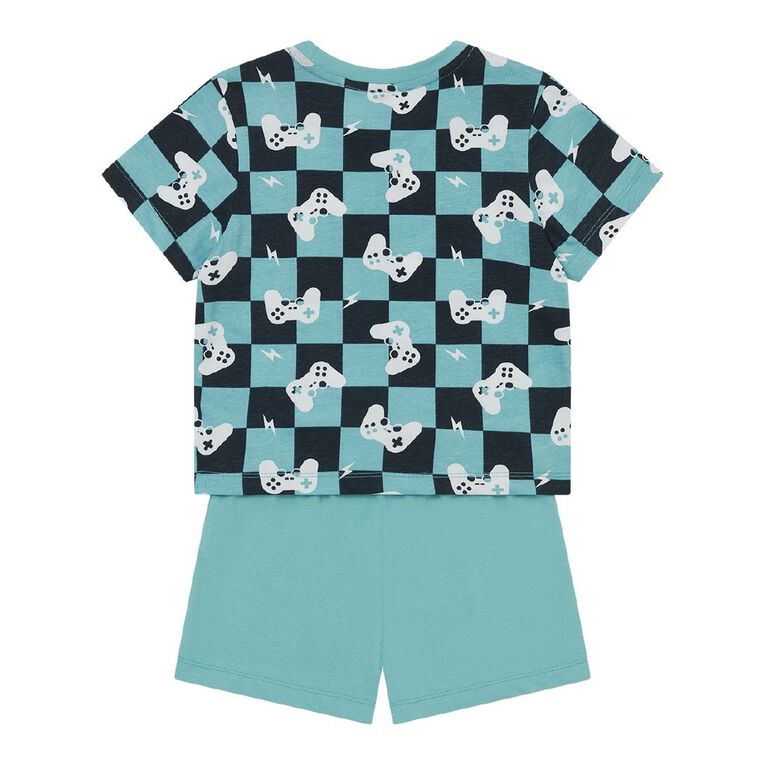 H&H Kids' Print Shorty Pyjama Gift Set Green Mid | The Warehouse