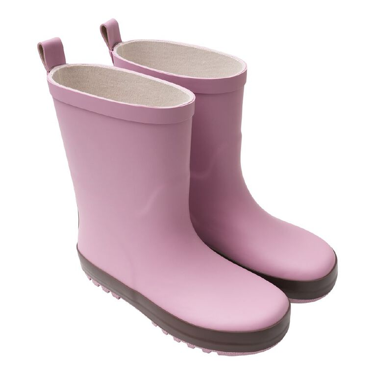 Young Original Senior Kids' Colour Block Rubber Gumboots Pink Mid | The ...