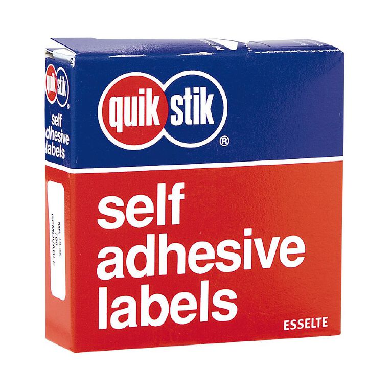 Quik Stik Labels Mr1335 13mm x 35mm 700 Pack White | The Warehouse