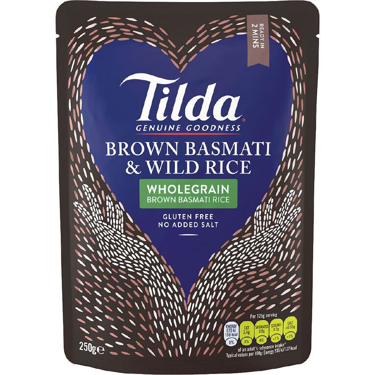 Tilda Steamed Rice Brown & Wild 250g | The Warehouse