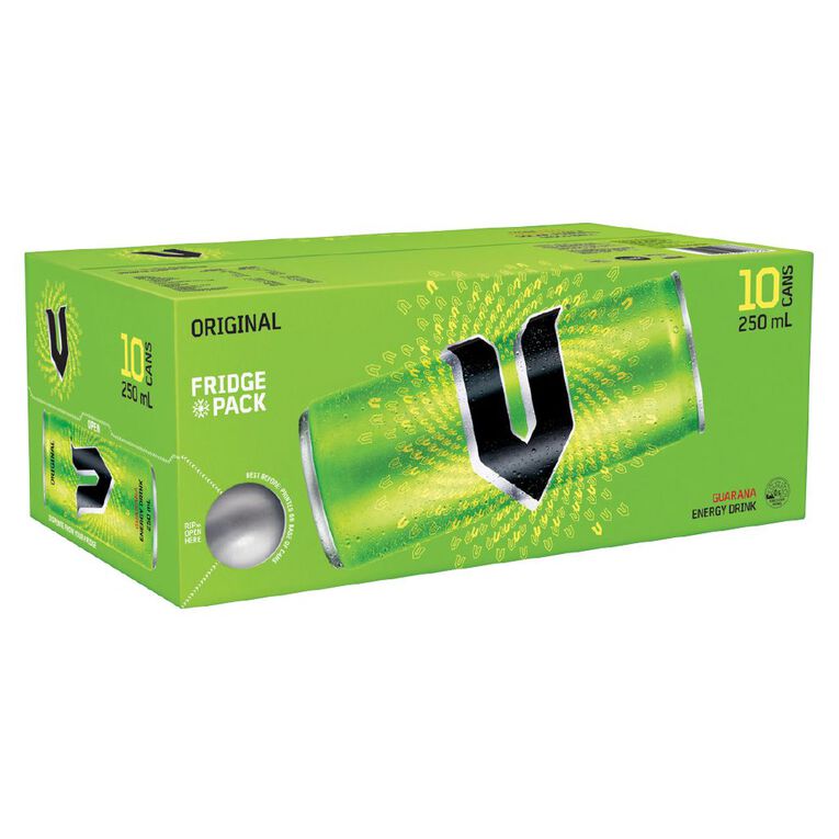 V Green Can 10 Pack 250ml | The Warehouse