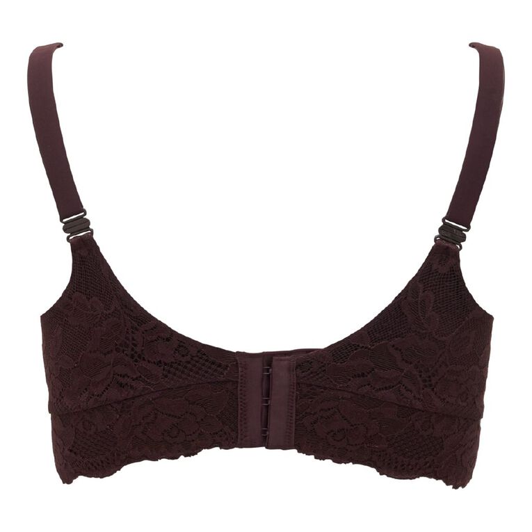 H&H Women's Maternity Lace Soft Cup Bra Brown Dark | The Warehouse