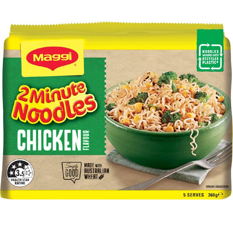 Maggi 2 Minute Noodles Chicken 5 Pack | The Warehouse
