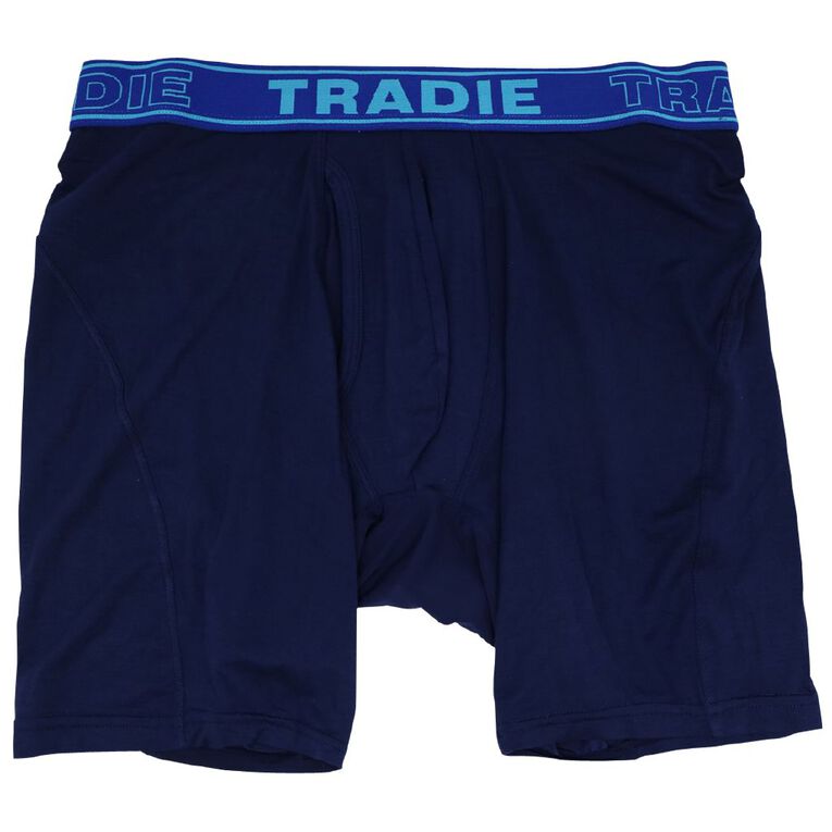 Tradie Men's Bamboo Long Leg Trunks Blue/Aqua | The Warehouse