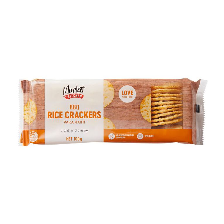 Market Kitchen BBQ Rice Crackers 100g | The Warehouse