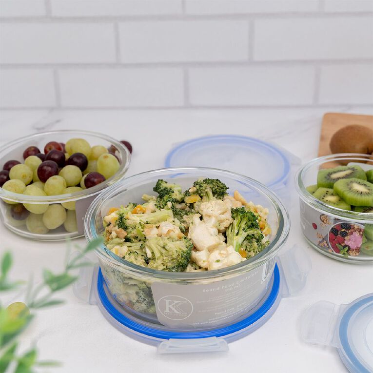 Kate's Kitchen Round Glass Container 950ml | The Warehouse
