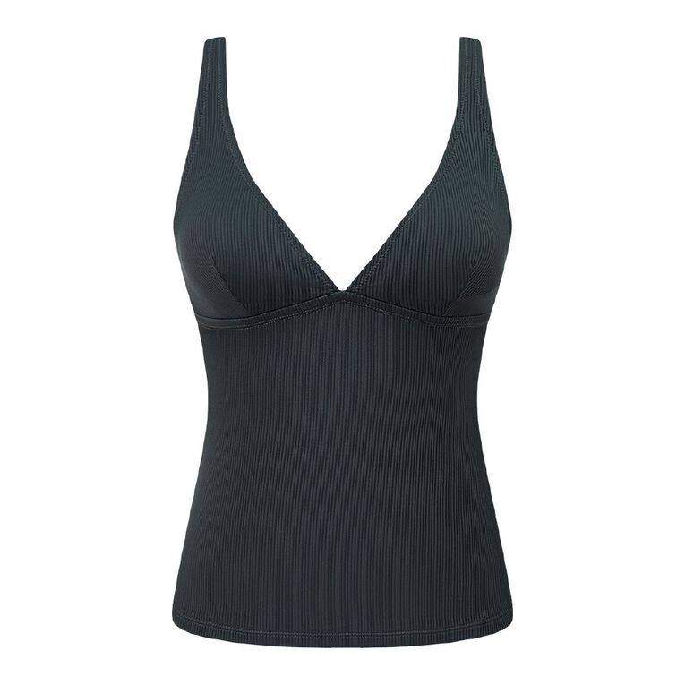 H&H Women's V-Neck Tankini Top Grey Dark | The Warehouse