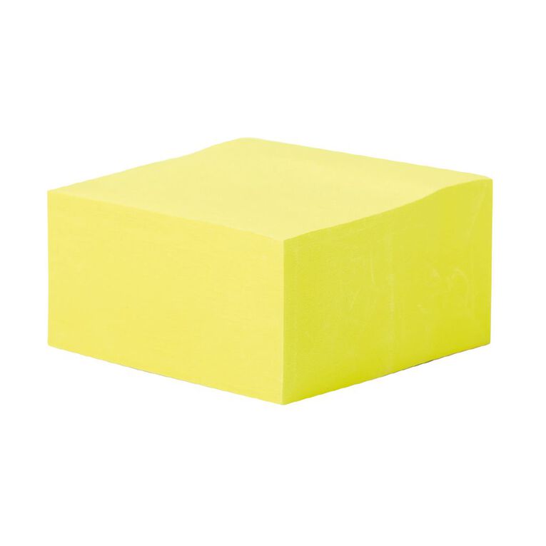 WS Cube Sticky Notes 76mm x 76mm 400 Sheet Yellow Multi-Coloured Multi ...