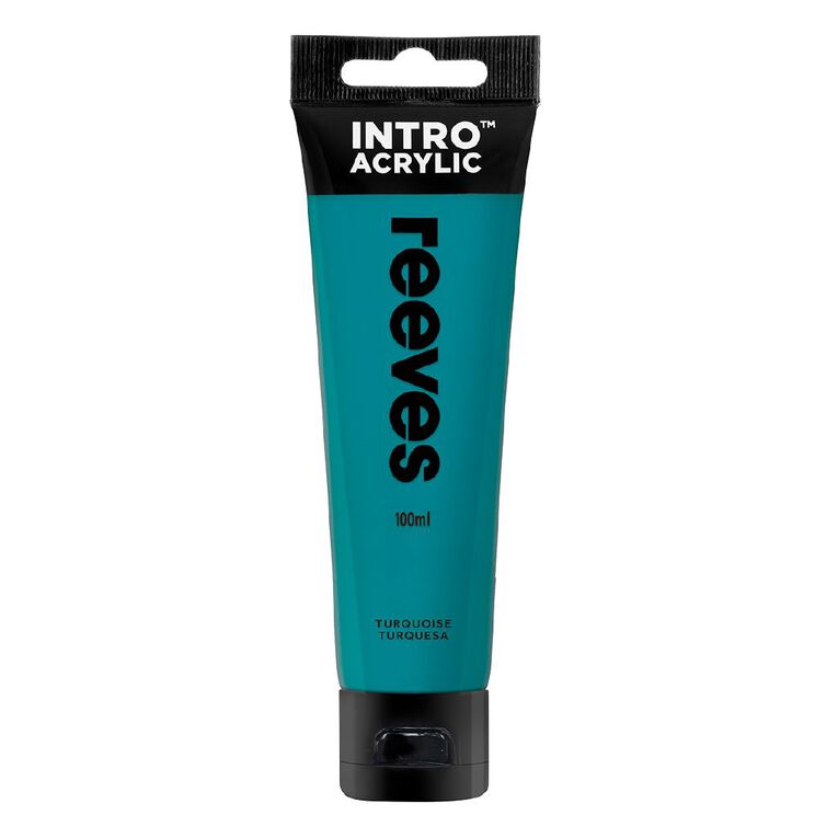 Reeves Intro Acrylic Paint Turquoise 100ml Turquoise | The Warehouse