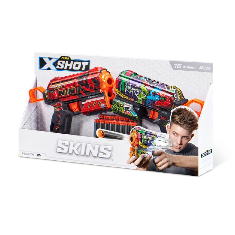 Zuru X-SHOT Skins Flux 2 Pack Assorted | The Warehouse