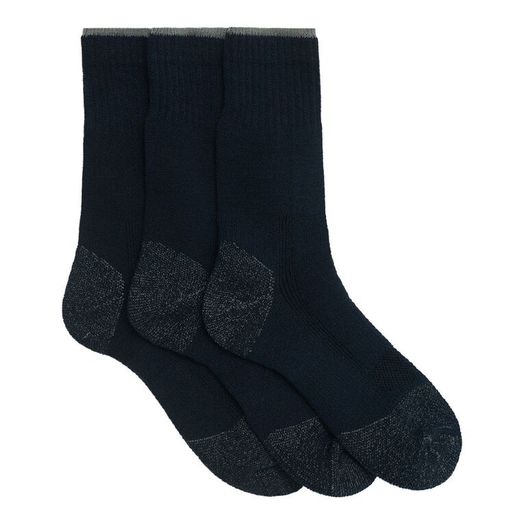 Rivet Men's Steelcap Work Socks 3 Pack Navy | The Warehouse