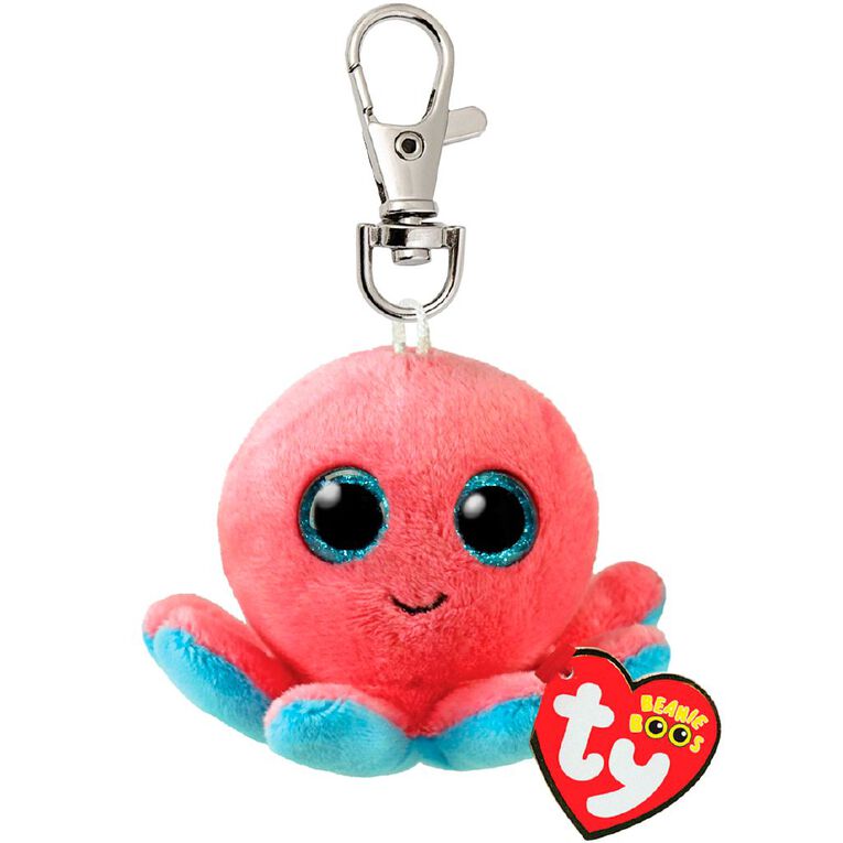 TY Beanie Boos Sheldon Coral Octopus Clip | The Warehouse