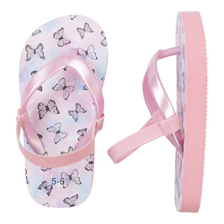 Young Original Junior Kids' Recycled Printed Jandals Purple | The Warehouse