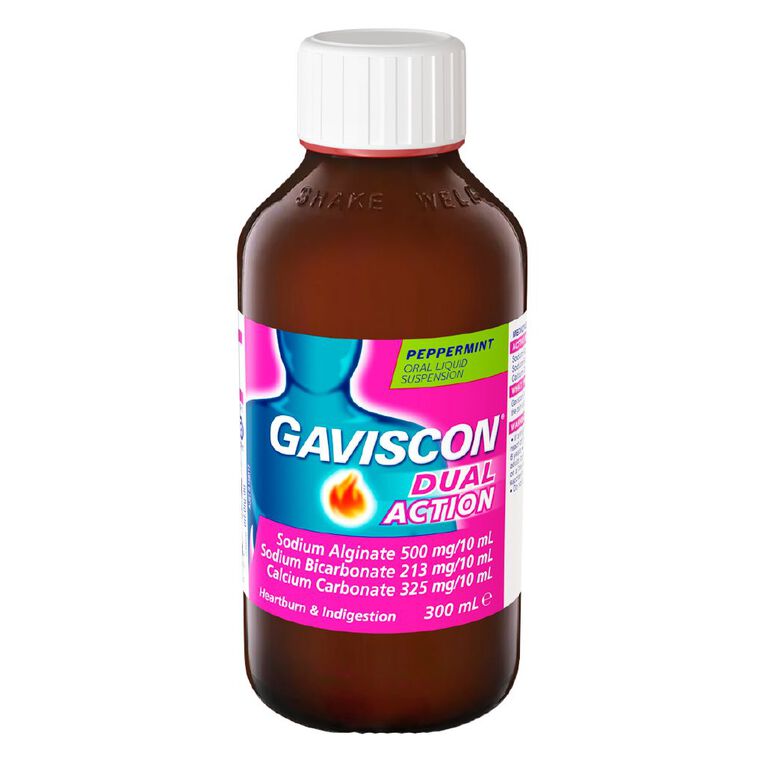 Gaviscon Dual Action Peppermint Liquid Bottles 300ml | The Warehouse