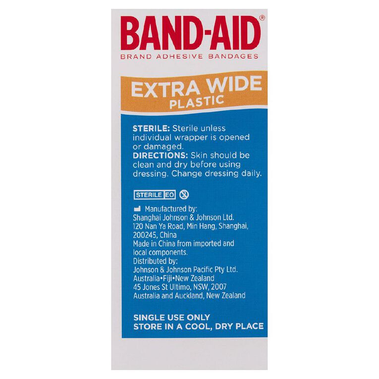 Band Aid Extra Wide Plastic Strips 40 Pack | The Warehouse