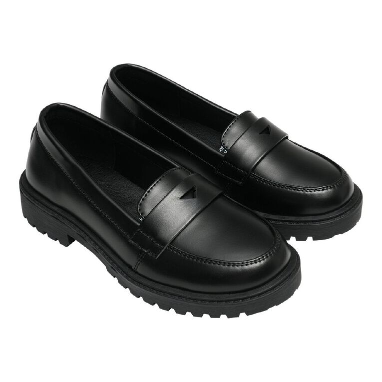 Young Original Senior Kids' School Loafers Black | The Warehouse