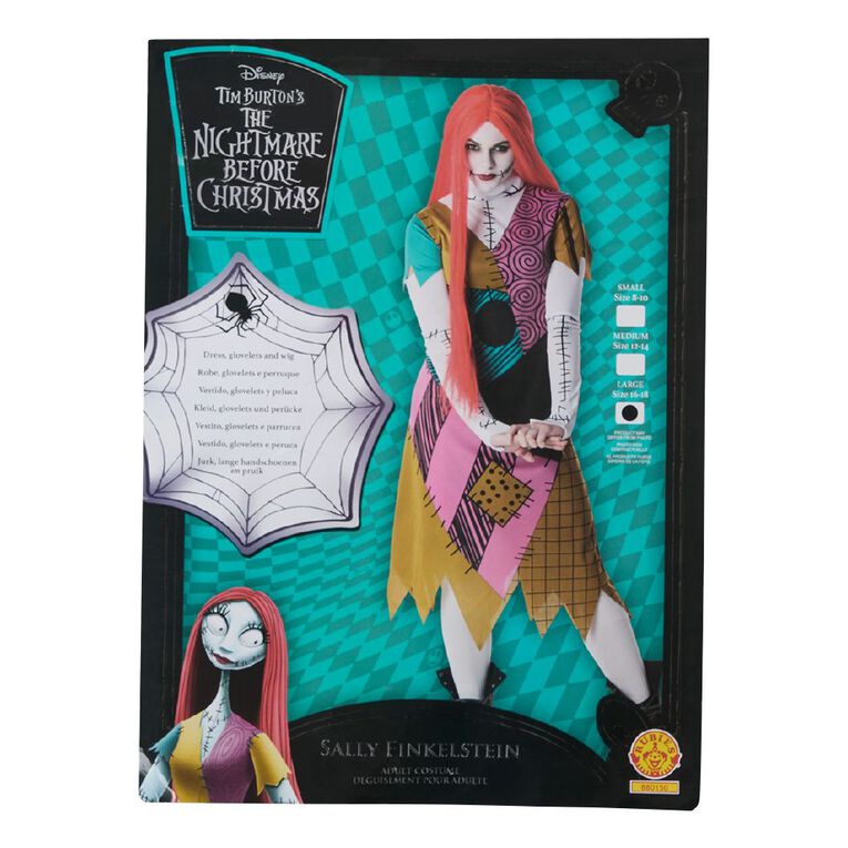 Nightmare Before Christmas Sally Finkelstein Adult Costume Yellow ...